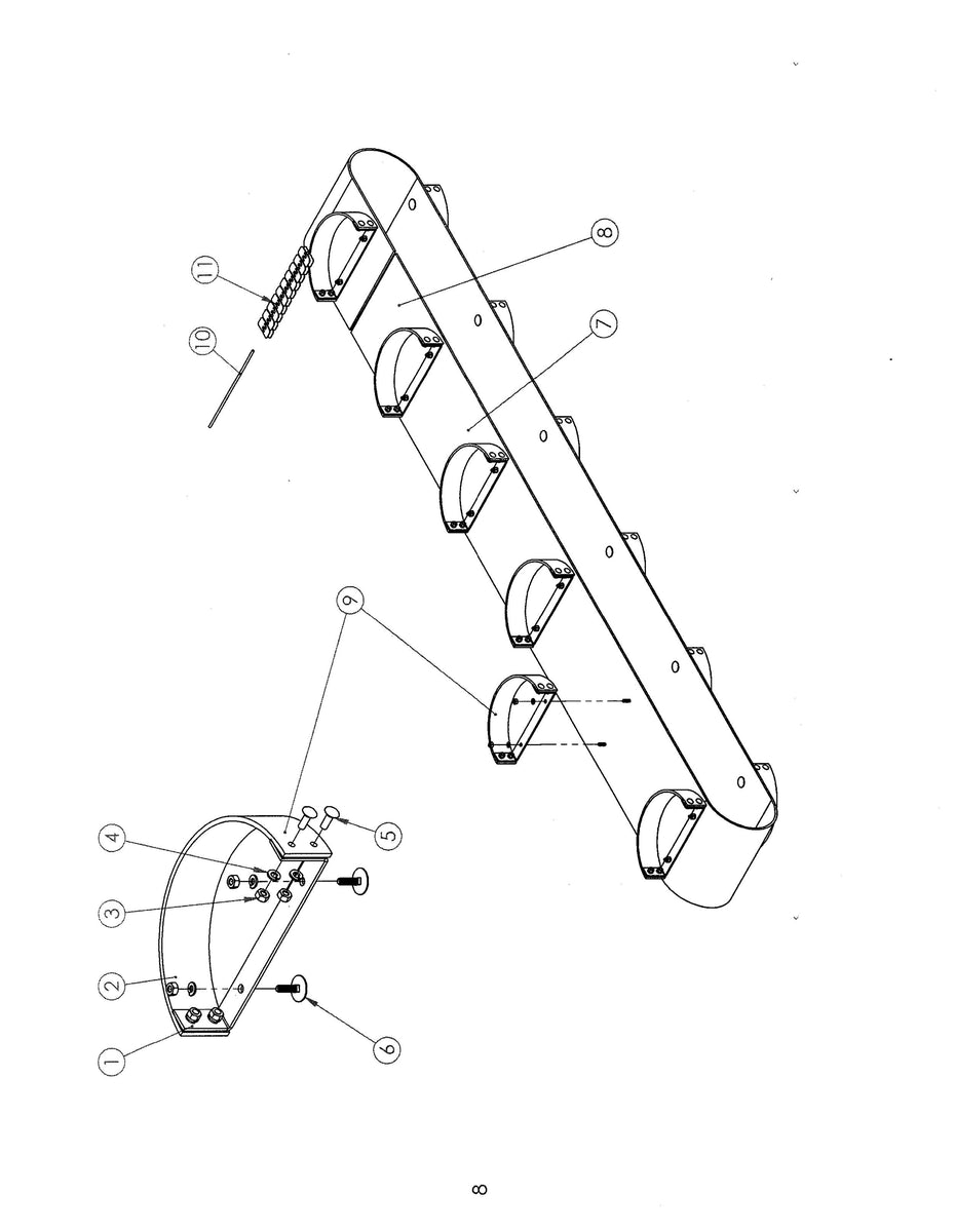 Bucket assembly for conveyors c/w backing plate & hdw – RDSI