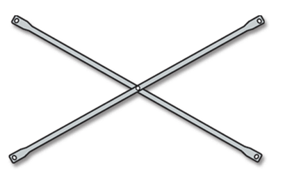 Cross Brace - 7' x 4' / 1" - Galvanized – RDSI